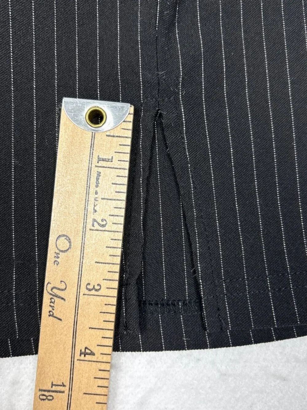 Garage | Skirts | Garage Black Pinstripe Mini Skirt Slit Office Siren ...